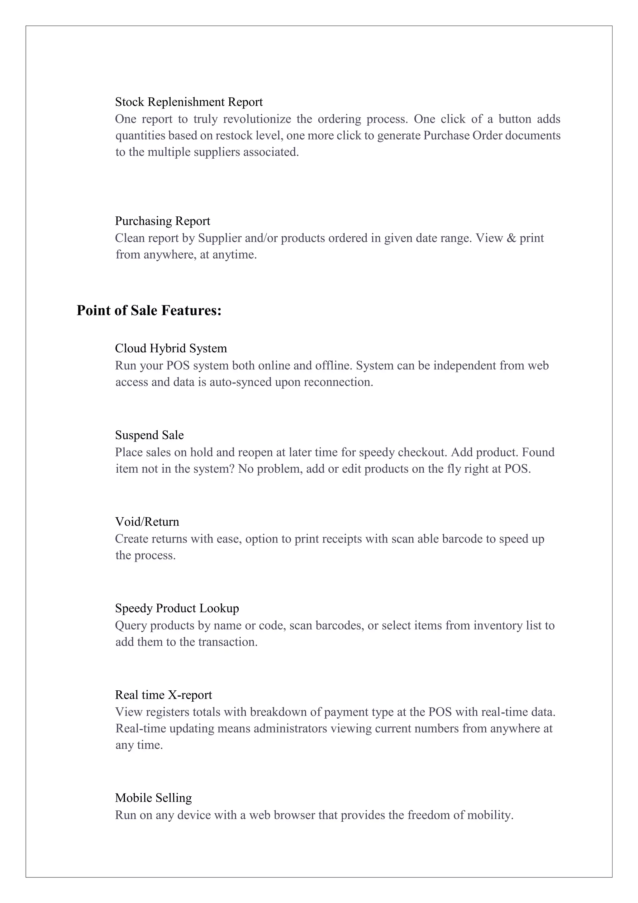 Proposal for Point of Sale and Inventory Management Systems | PDF