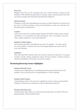 Proposal for Point of Sale and Inventory Management Systems | PDF