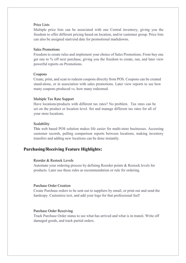 Proposal for Point of Sale and Inventory Management Systems | PDF | Web Development | Internet