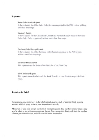 Proposal for Point of Sale and Inventory Management Systems | PDF