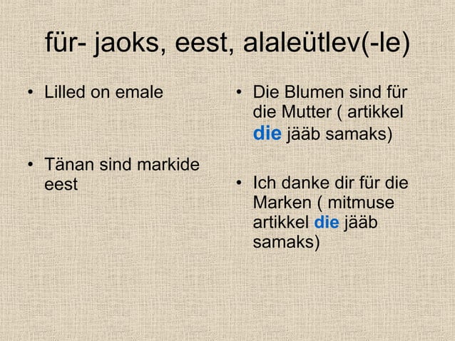 Prapositionen Mit Akkustativ | PPT