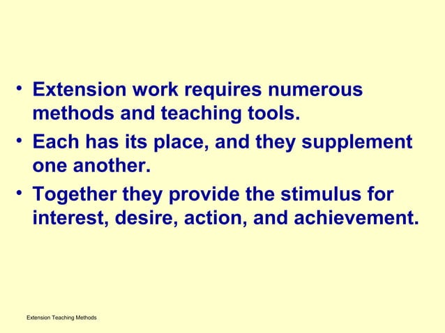 Fundamental of Extension Methods: Tools and Techniques of PRA | PPT