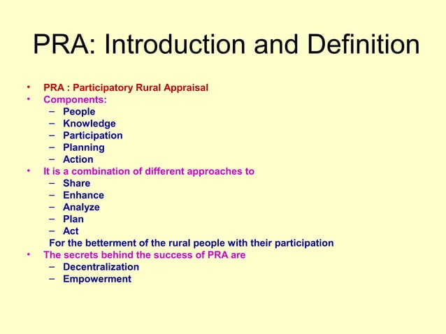 Fundamental of Extension Methods: Tools and Techniques of PRA | PPT