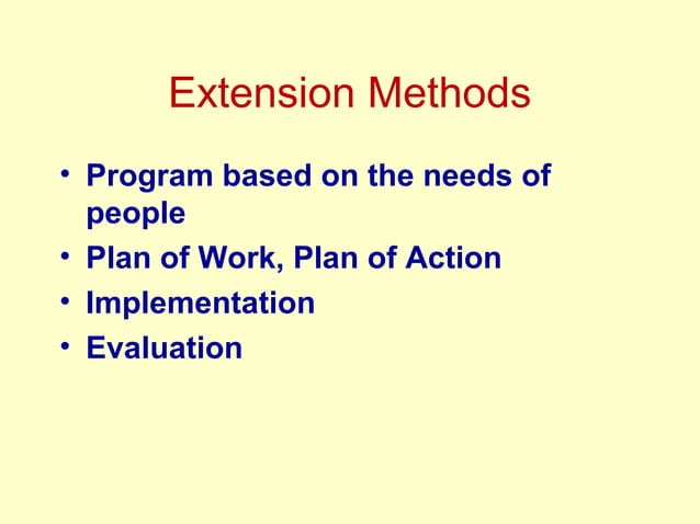 Fundamental of Extension Methods: Tools and Techniques of PRA | PPT