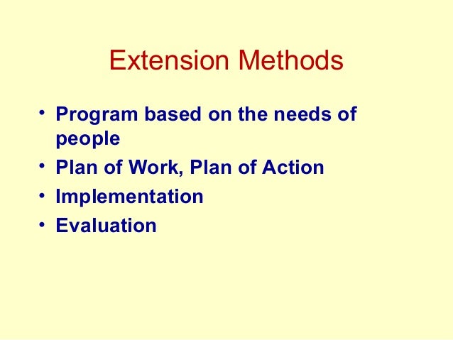 Fundamental of Extension Methods: Tools and Techniques of PRA
