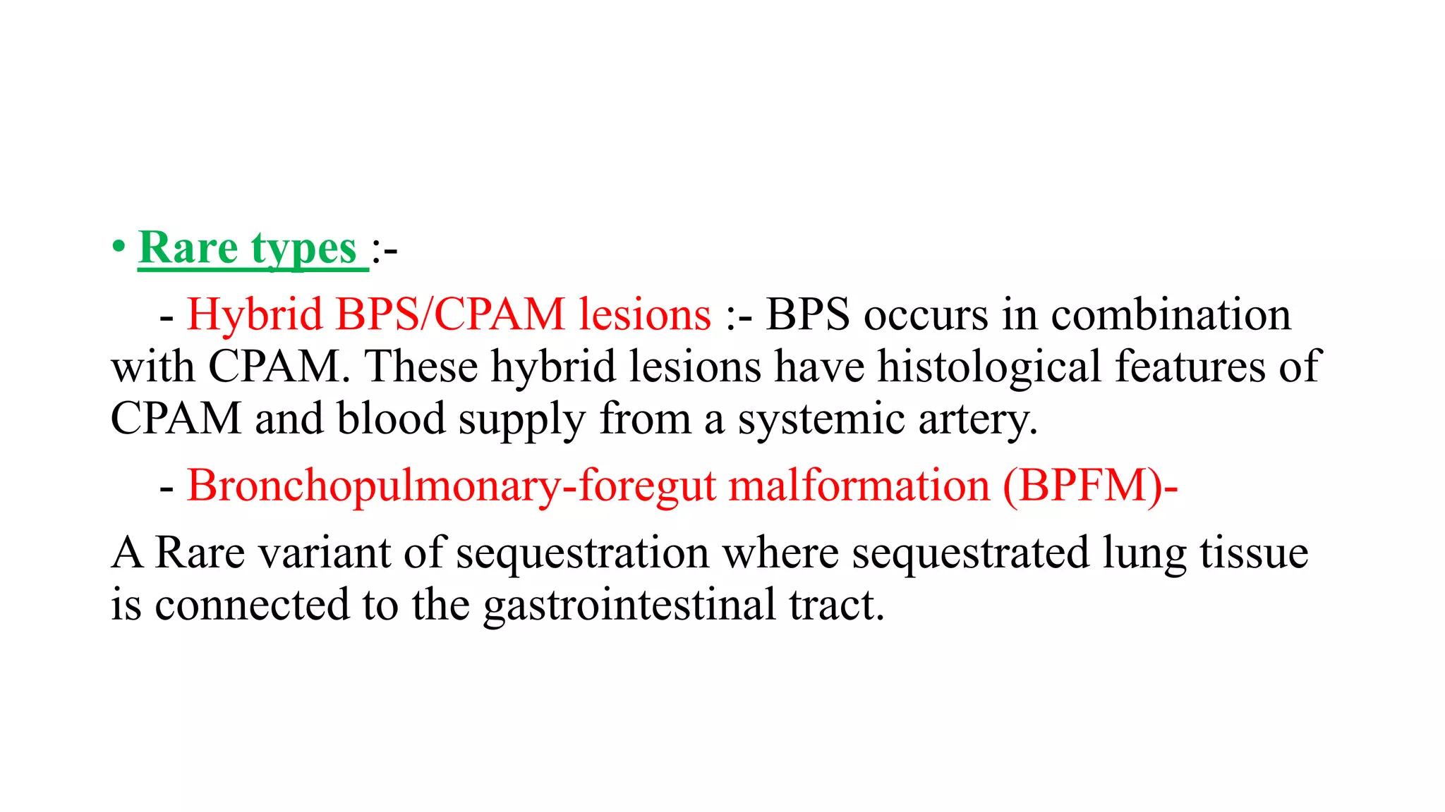 Pulmonary sequestration ppt | PPTX