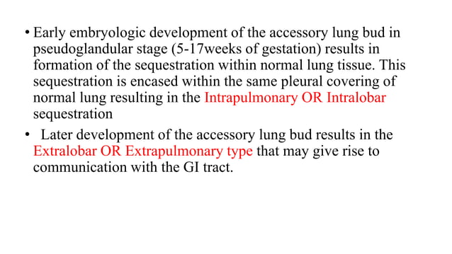 Pulmonary sequestration ppt | PPTX