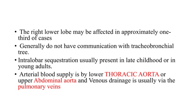 Pulmonary sequestration ppt | PPTX