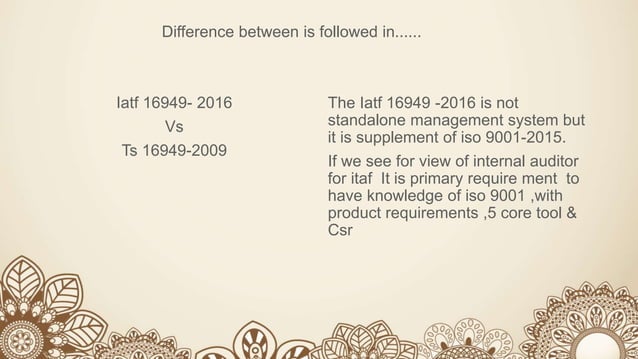 Correlation matrix with TS 16949-Iatf 16949 | PPTX | Business ...