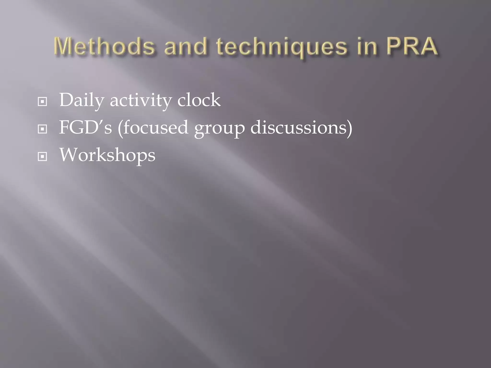 rapid rural appraisal and participatory rural appraisal | PPTX rapid rural appraisal and participatory rural appraisal | PPTX
