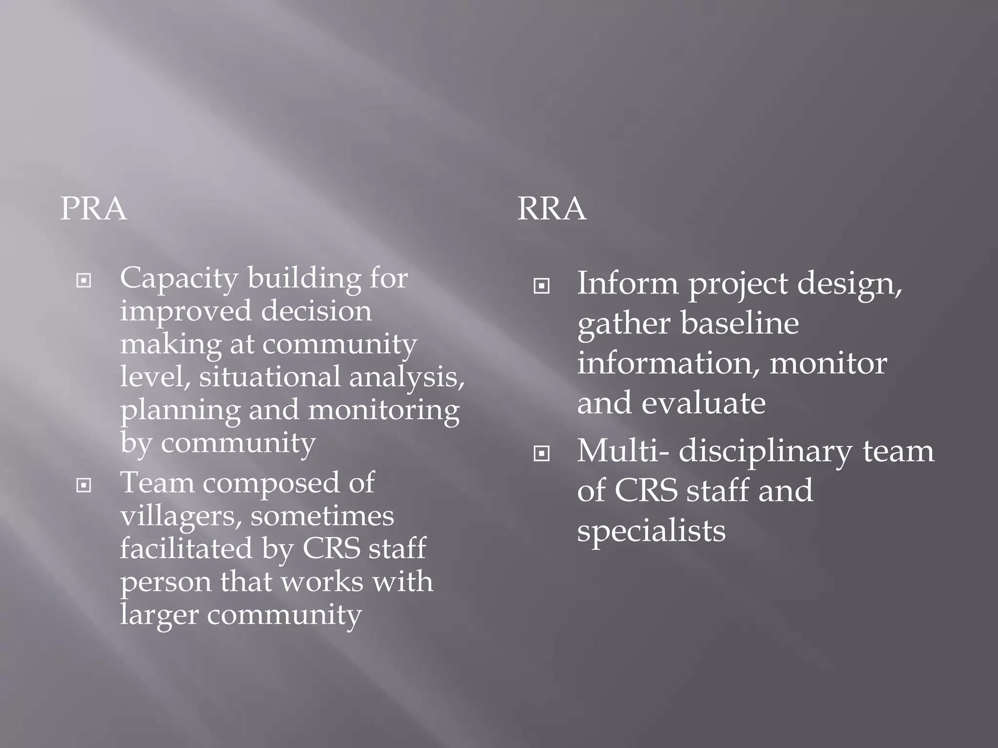 rapid rural appraisal and participatory rural appraisal | PPTX rapid rural appraisal and participatory rural appraisal | PPTX