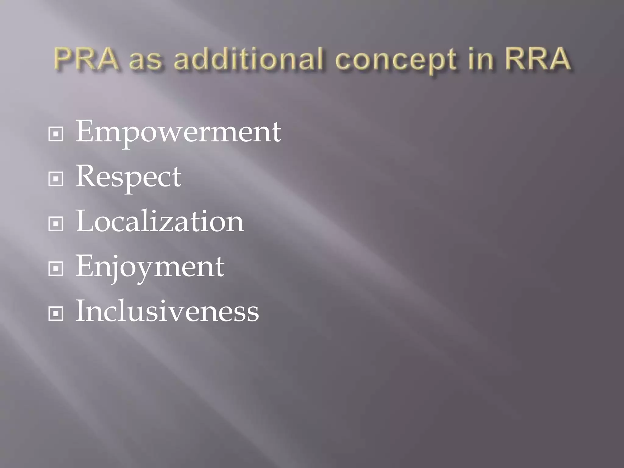 rapid rural appraisal and participatory rural appraisal | PPTX
