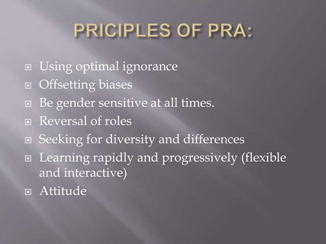 rapid rural appraisal and participatory rural appraisal | PPTX rapid rural appraisal and participatory rural appraisal | PPTX
