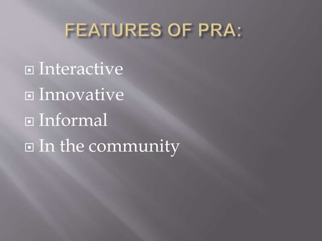rapid rural appraisal and participatory rural appraisal | PPTX rapid rural appraisal and participatory rural appraisal | PPTX