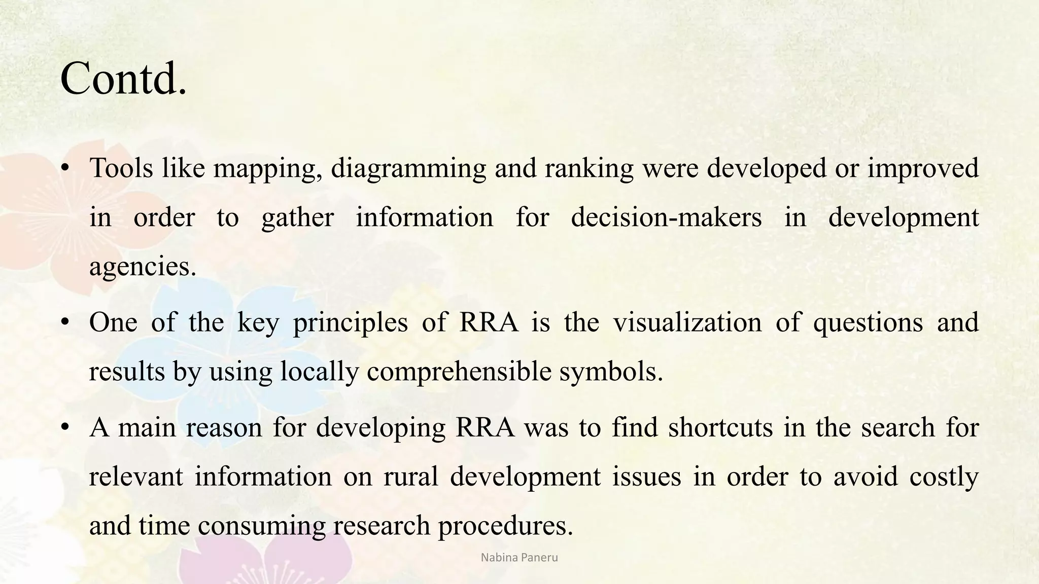 PRA and RRA tools | PDF