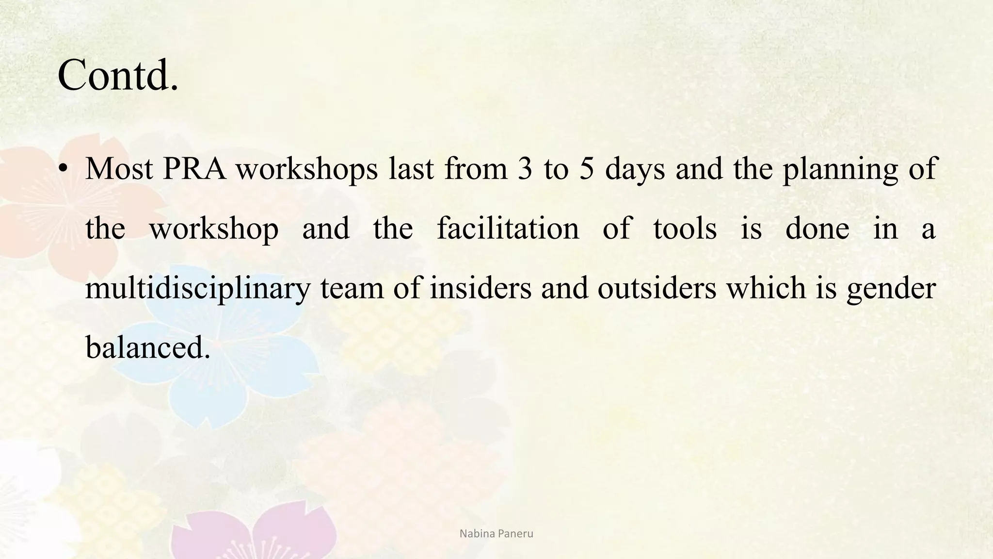 PRA and RRA tools | PDF