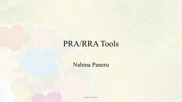 PRA and RRA tools | PDF