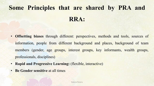 PRA and RRA tools | PDF