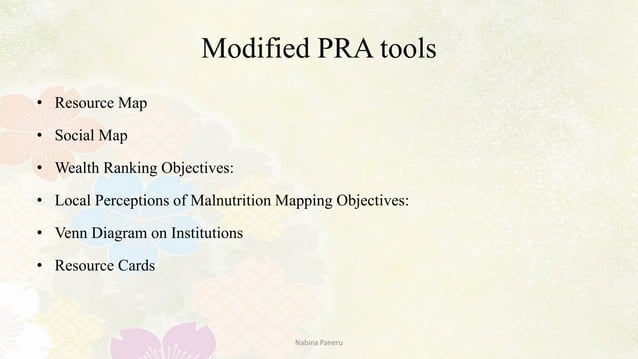 PRA and RRA tools | PDF