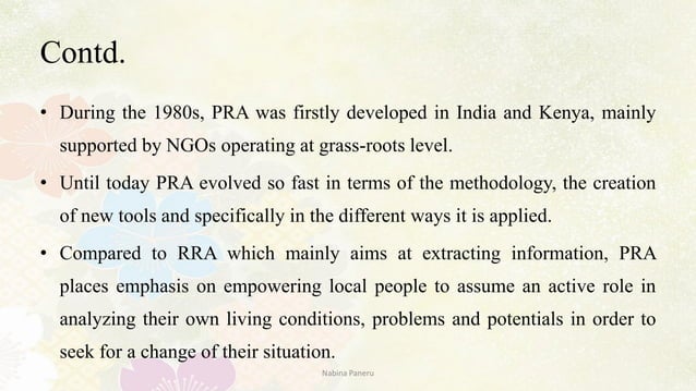 PRA and RRA tools | PDF