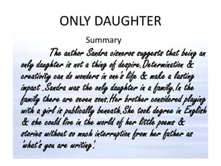 only daughter | PPTX