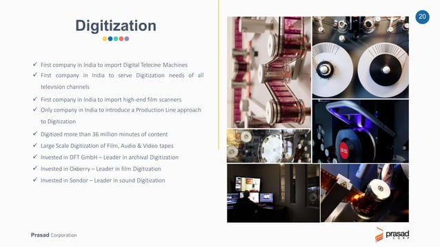 History of Prasad Corp - Film Digitization Company | PPT