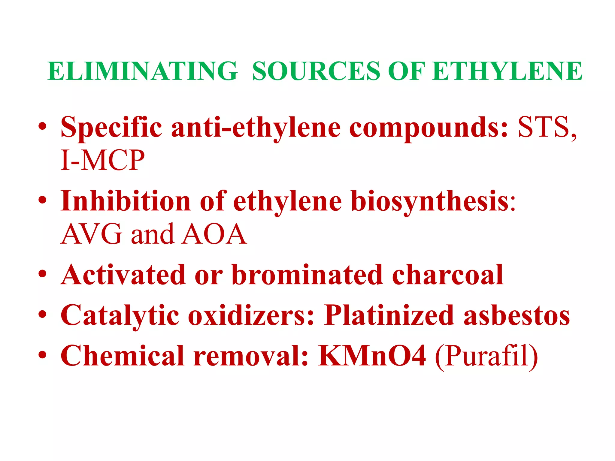 Molecular And Biochemical Steps In Biosynthesis Of Ethylene In Plant | PPTX