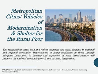Urban-Rural Ratio and Urban & Metropolitan Concentration | PPTX