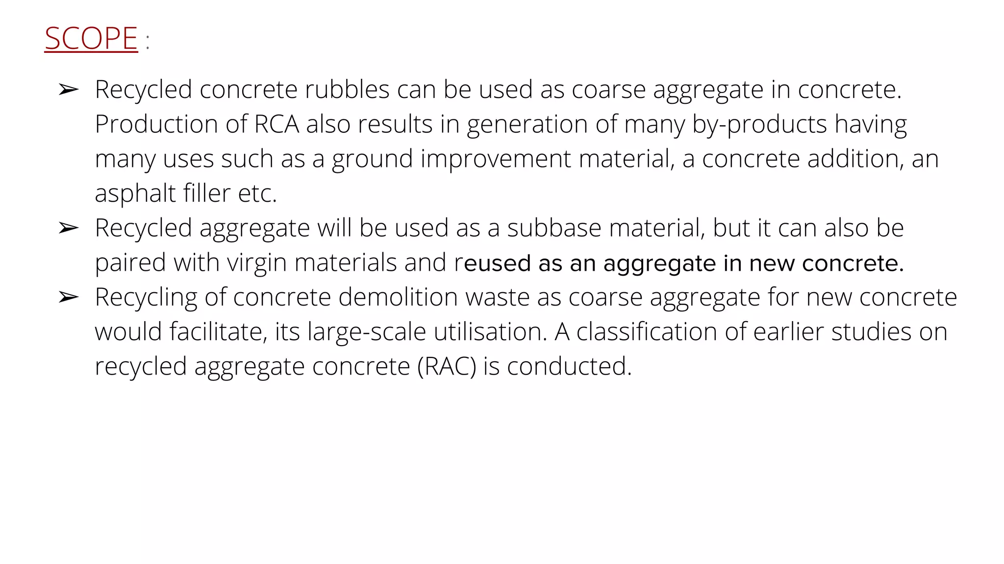 Recycle and reuse of Demolished concrete | PPTX