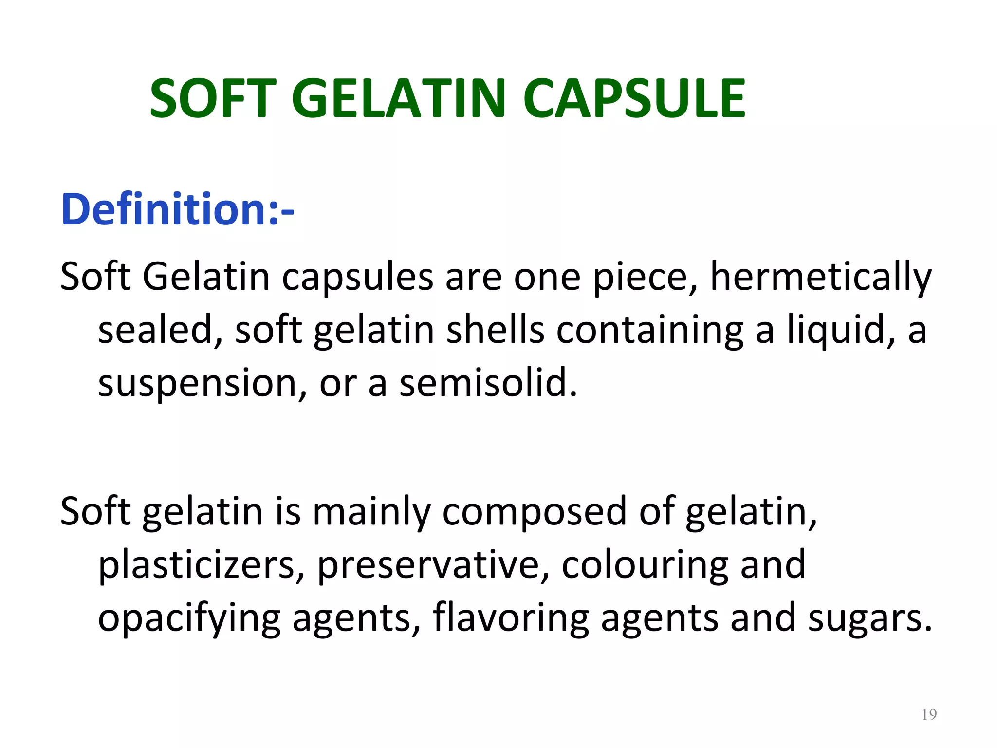 SEMINAR ON MANUFACTURING AND EVALUATION OF CAPSULES… | PPT