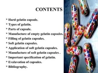SEMINAR ON MANUFACTURING AND EVALUATION OF CAPSULES… | PPT