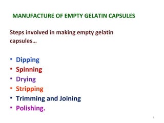 SEMINAR ON MANUFACTURING AND EVALUATION OF CAPSULES… | PPT