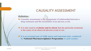 Causality Assessment | PPTX | Medical Tests | Medical Health