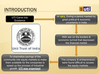 UNIT TRUST OF INDIA | PPTX