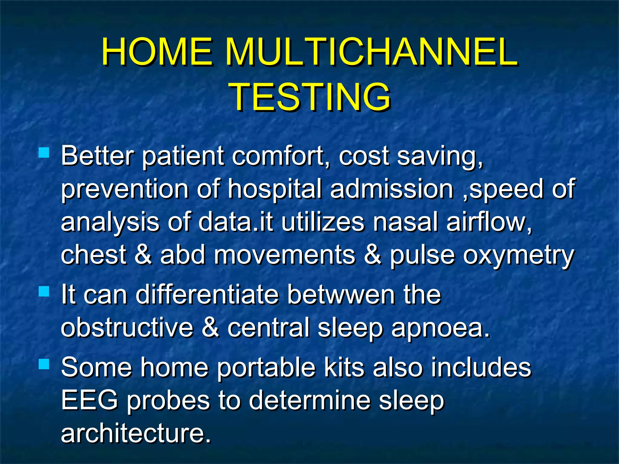 Obstructive Sleep Apnoea Diagnosis Criteria Management Ppt