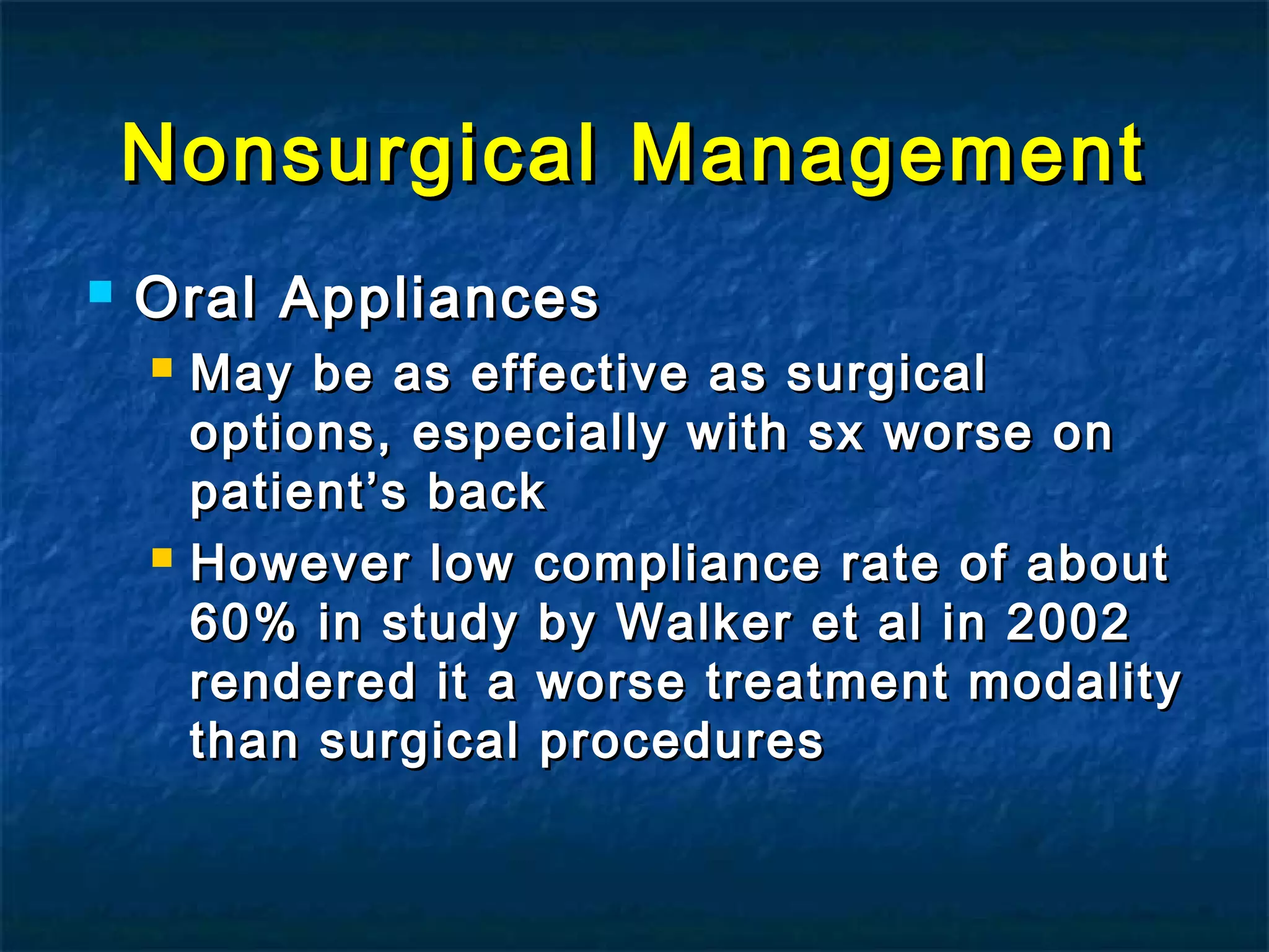 Obstructive Sleep Apnoea Diagnosis Criteria Management Ppt