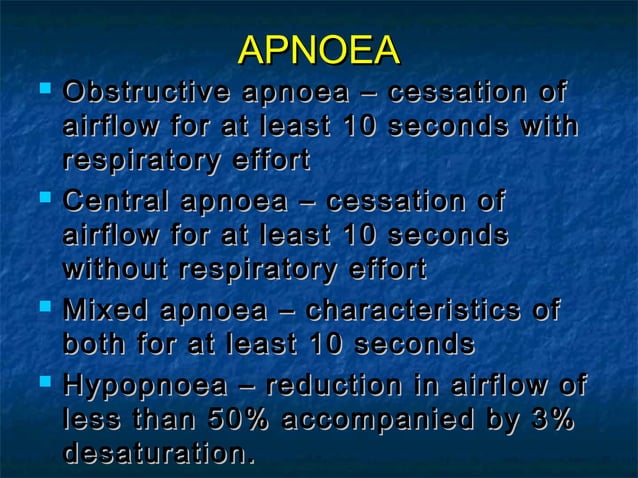 Obstructive Sleep Apnoea: Diagnosis, Criteria, Management | PPT | Lung ...