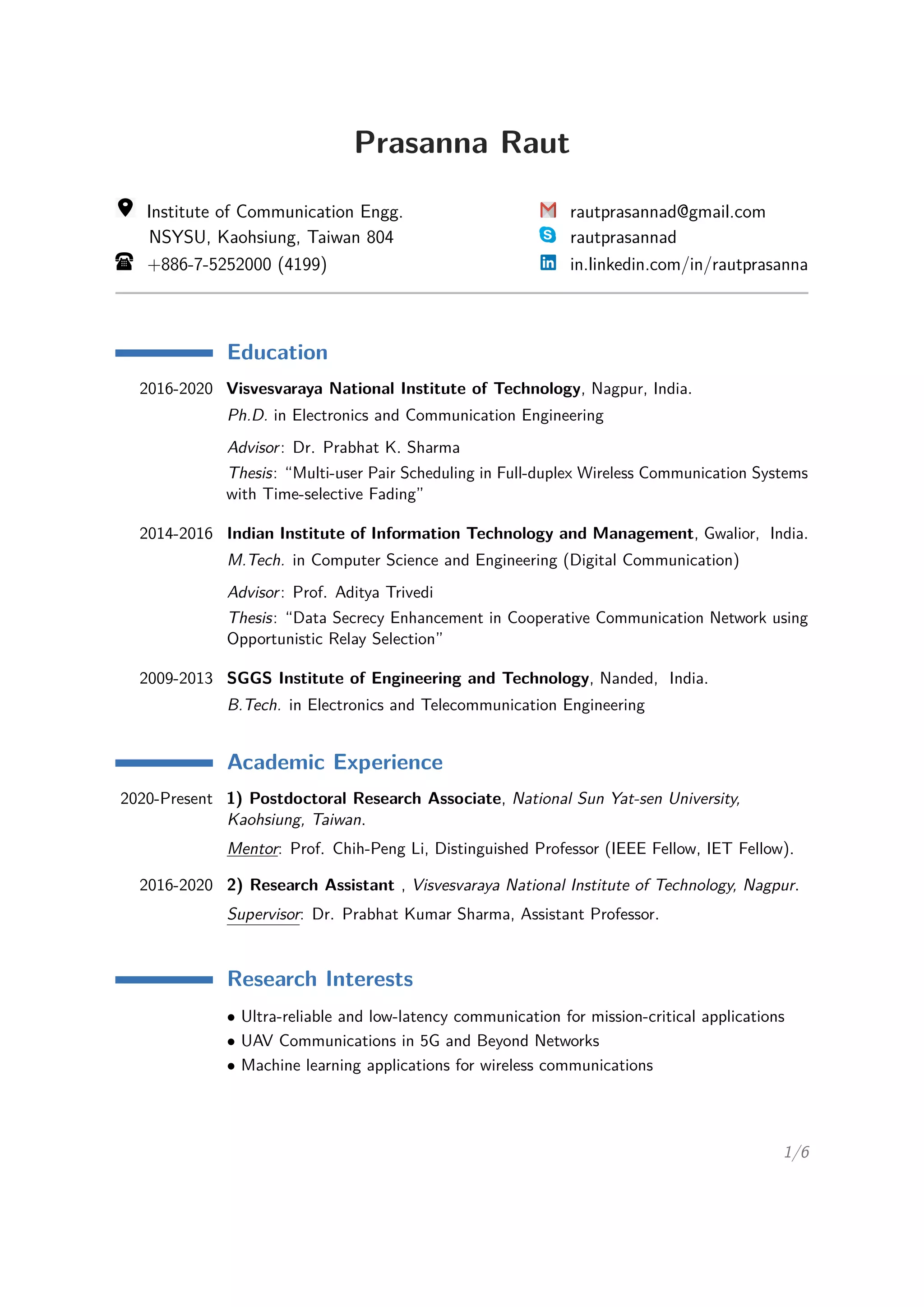 Prasanna Raut CV | PDF