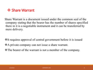 Corporate law presentation HNDA Sliate | PPTX