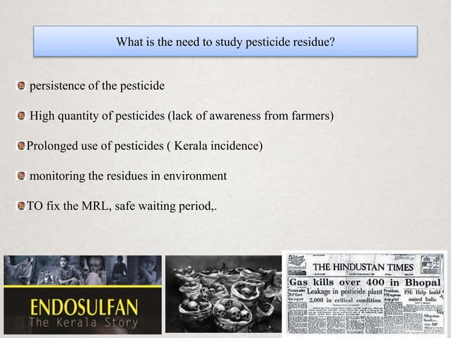 pesticide residue analysis methods in fruits and vegetables | PPTX | Chemistry | Science