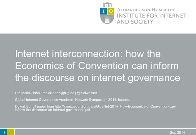 Internet interconnection: how economic sociology can inform the ...