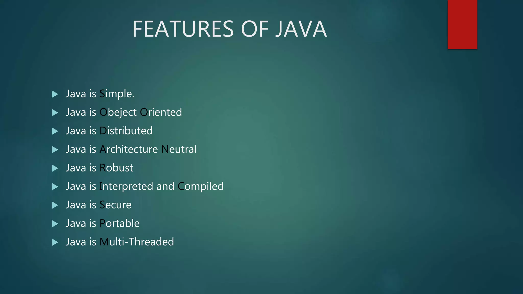 Prasentation on java | PPTX