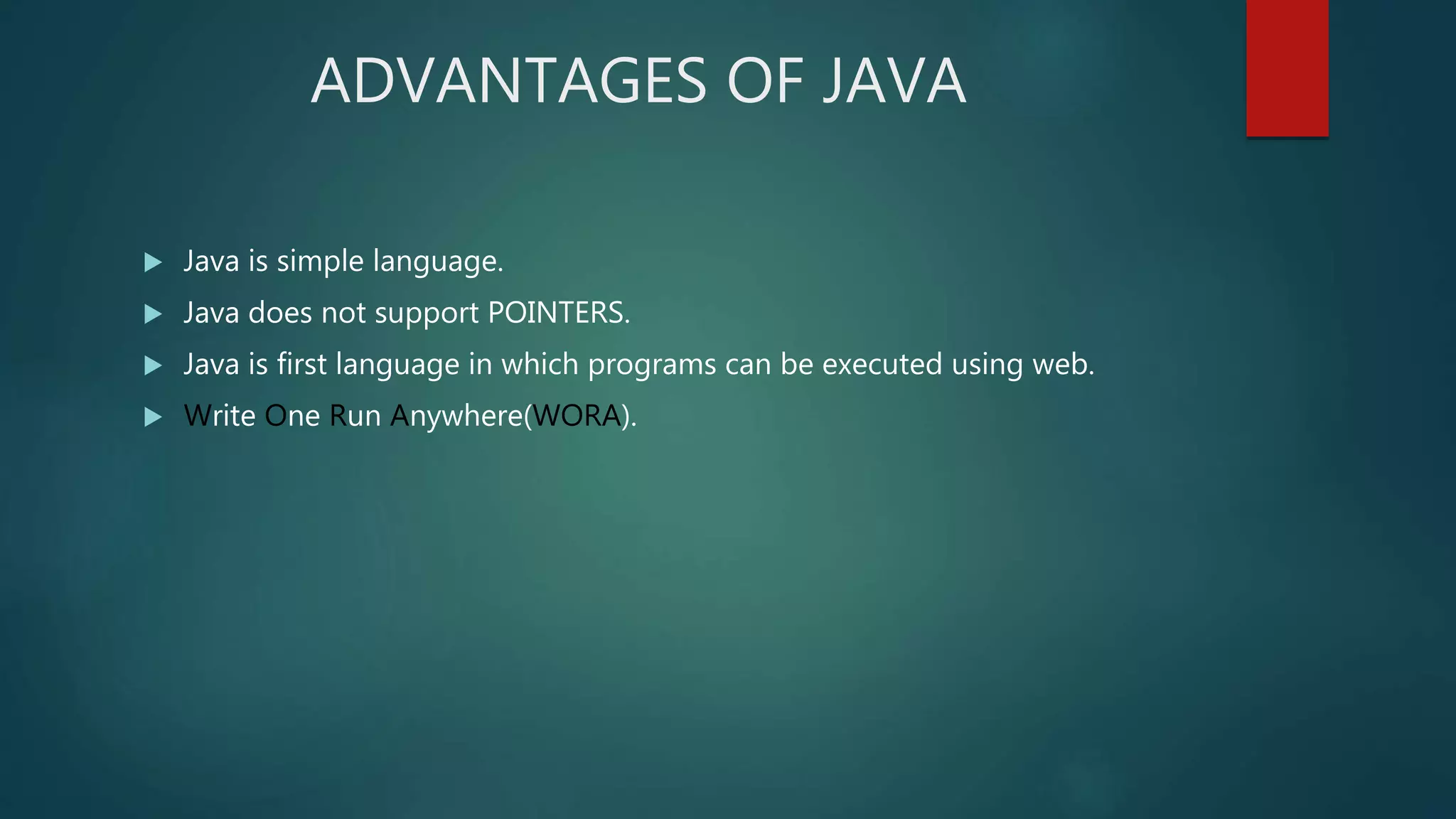 Prasentation on java | PPTX