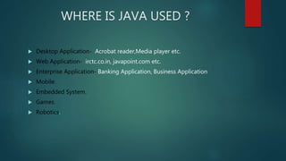 Prasentation on java | PPTX