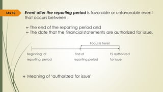 IAS 10 : Events after the reporting period | PDF