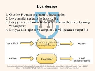 Programming with LEX & YACC | PPTX | Desktop Publishing | Computer Software and Applications