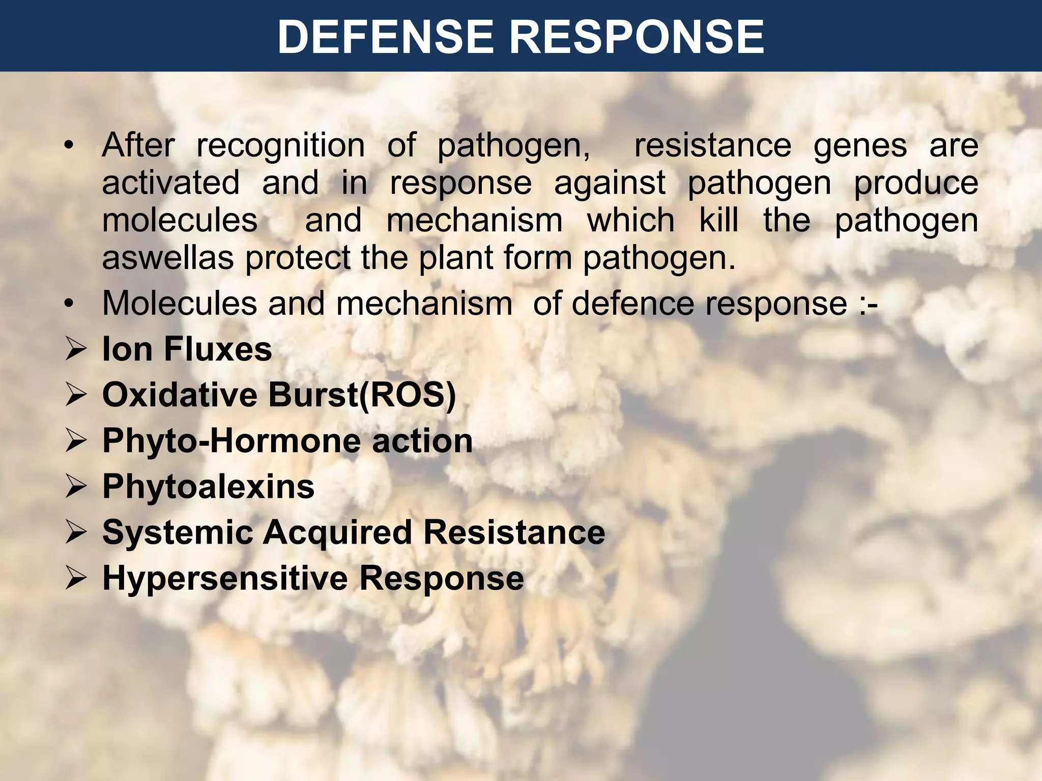 Defence Mechanism In Plants Against Fungal Pathogen | PPTX