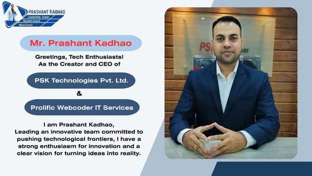 Career information about Prashant Kadhao | PPTX