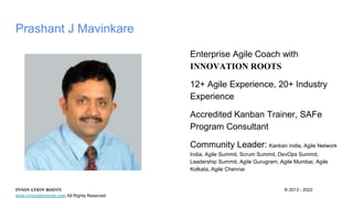 Agile Kolkata 2022 - Prashant M J | How to Plan your Agile Career | PPT