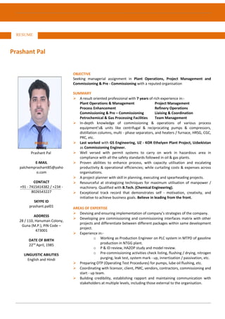 Prashant pal cv | PDF